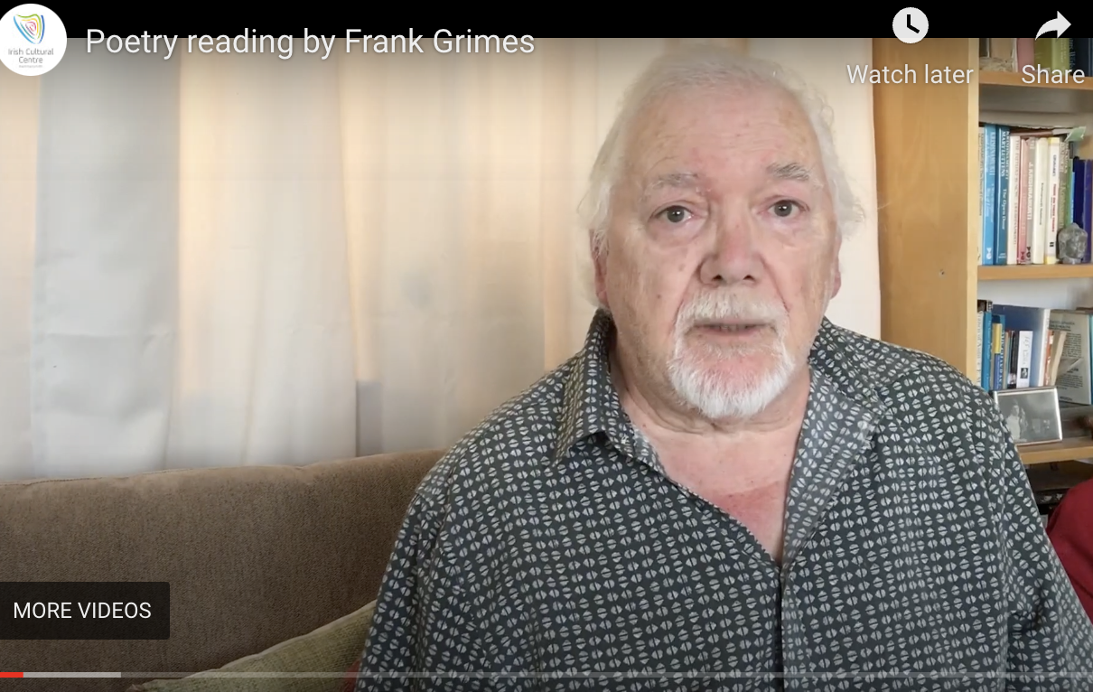 Actor Frank Grimes reads some poetry for ICC Digital - Irish Cultural ...