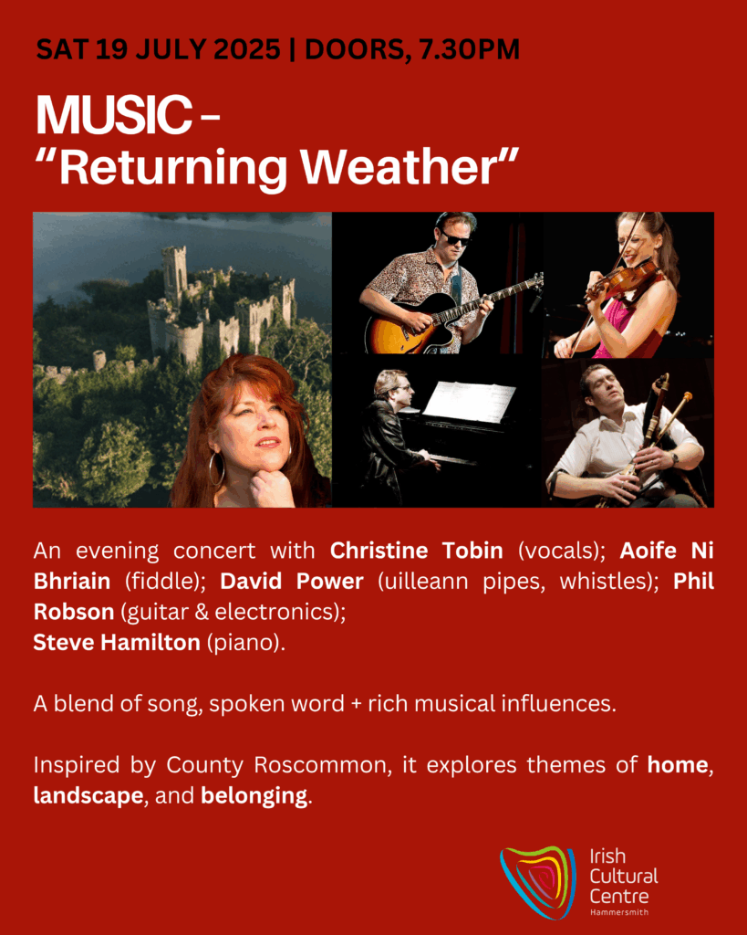 Christine Tobin: “Returning Weather” - Irish Cultural Centre